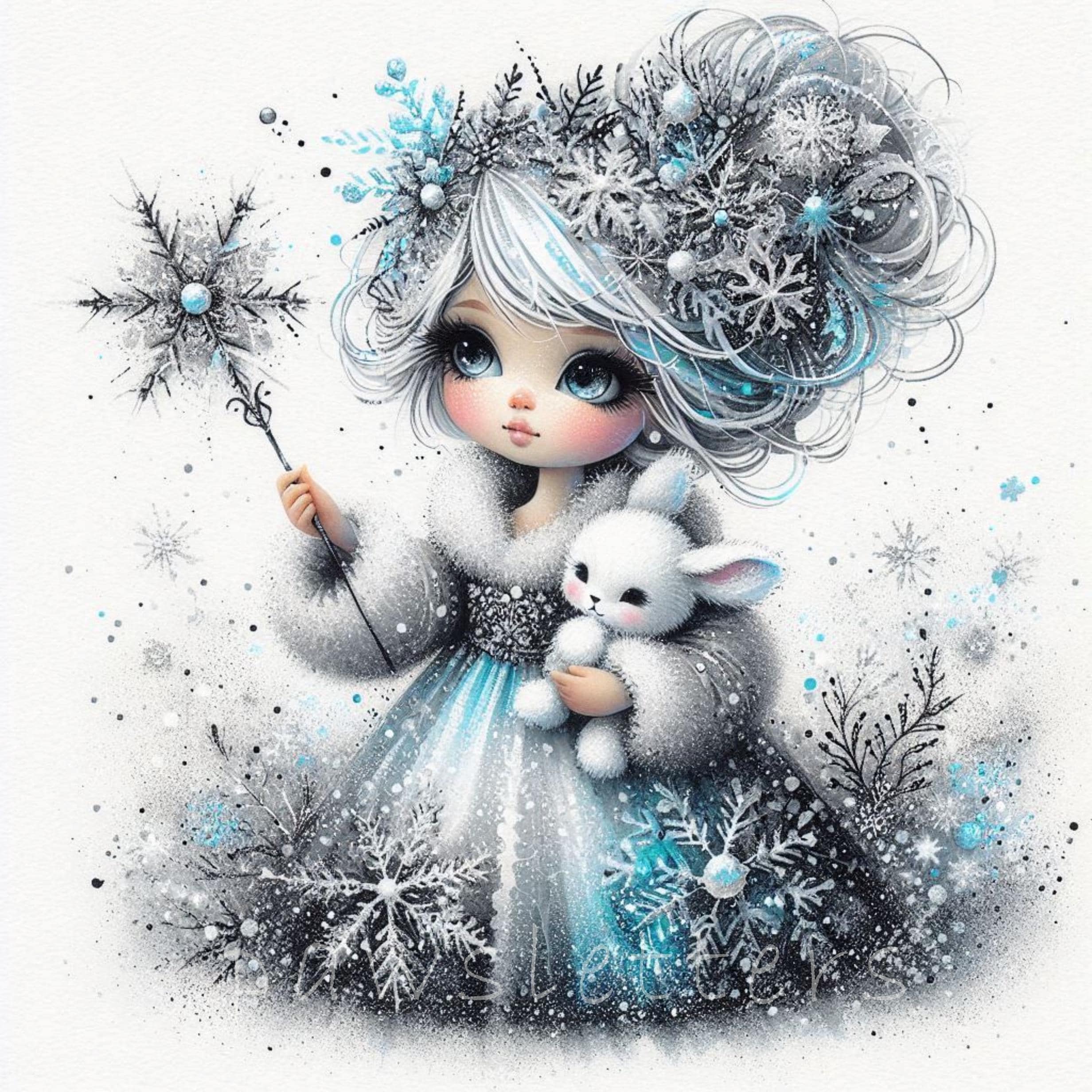 Snowflake Frost Fairy Clipart | Set of 10 | High Quality 300 DPI Jpegs ...