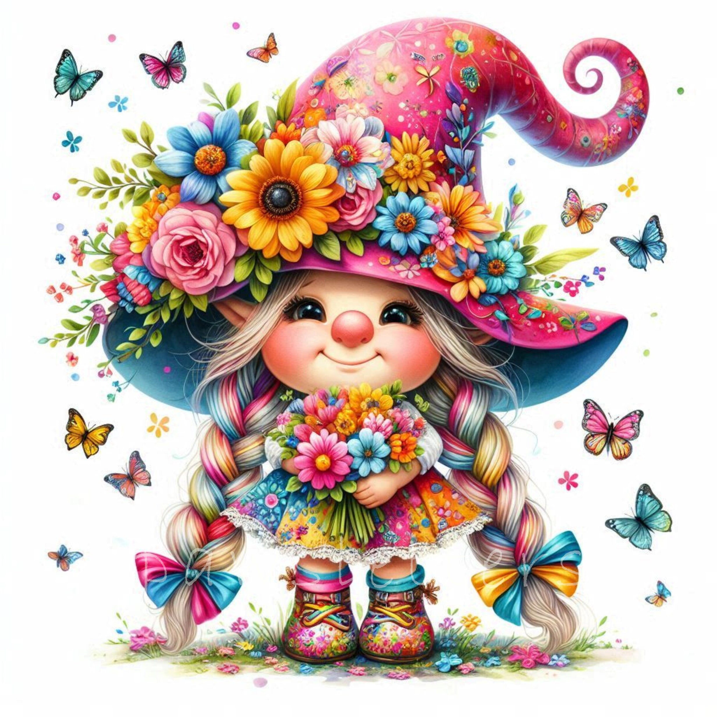 Watercolor Garden Gnomes Clipart Set of 10 High Quality 300 DPI Jpegs ...