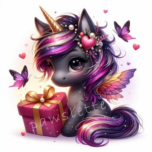 Valentines Unicorn Clipart Set of 10 High Quality 300 DPI Jpegs ...