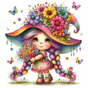 Spring Gnome Garden Clipart | Set of 10 | High Quality 300 DPI Jpegs ...