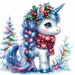 Christmas Winter Unicorn Clipart | Set of 10 | High Quality 300 DPI ...