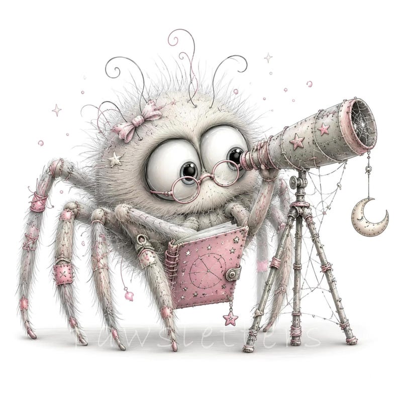 Cute Monster Spider Clipart Bundle, 35 Kawaii Halloween Jpgs for ...