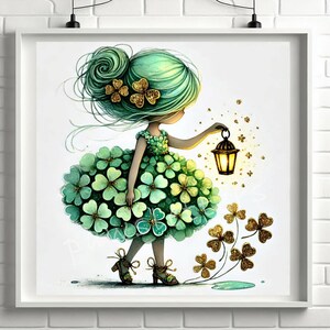 Shamrock Sprite Clipart | Set of 10 | High Quality 300 DPI Jpegs ...