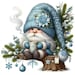 22 JPG Watercolor Winter Gnome, Christmas Gnome Clipart, Cute Gnome ...