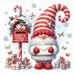 North Pole Mail Gnomes Clipart 10 High Res Watercolor Jpgs for Junk ...