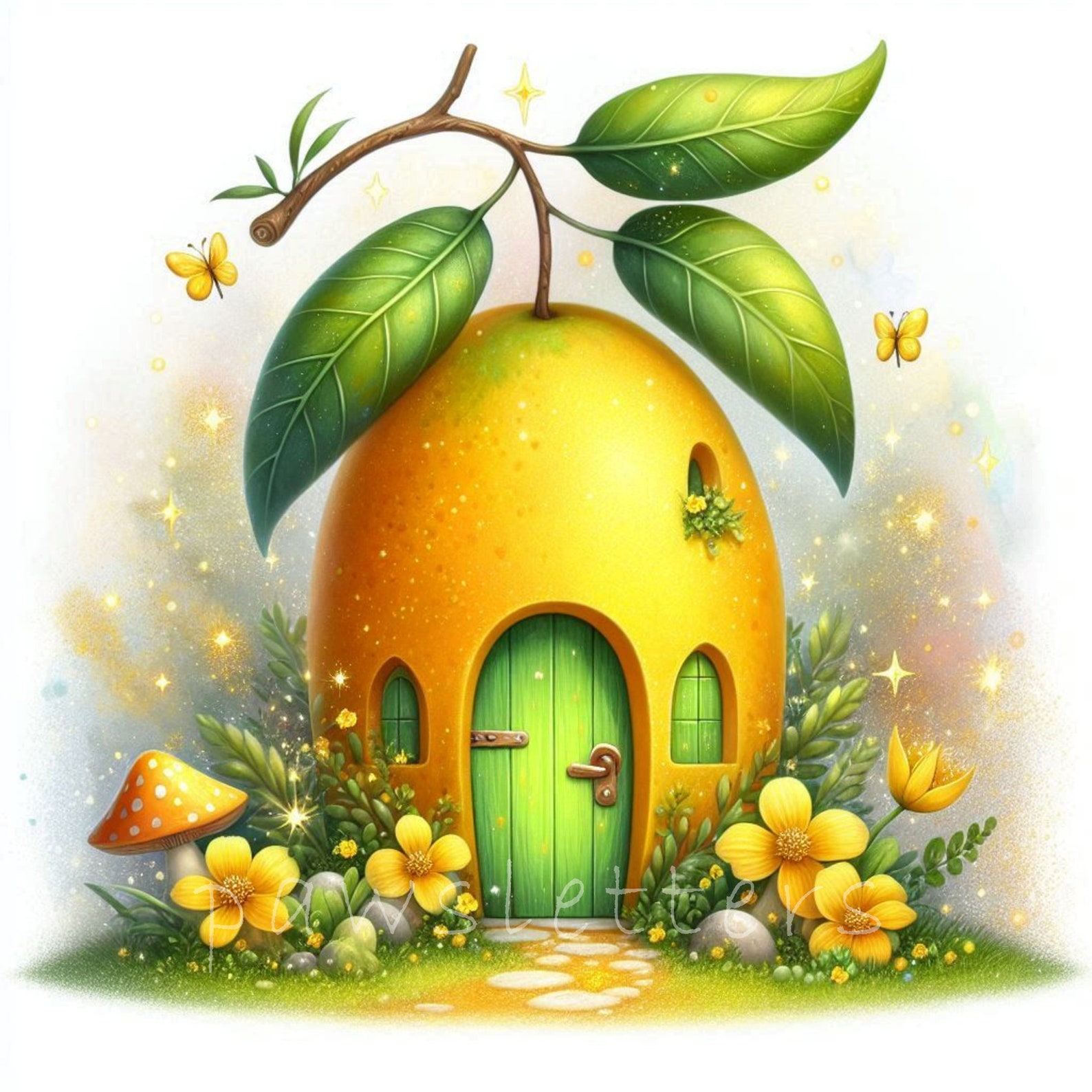 Mango Fairy House Clipart | Set of 10 | High Quality 300 DPI Jpegs ...