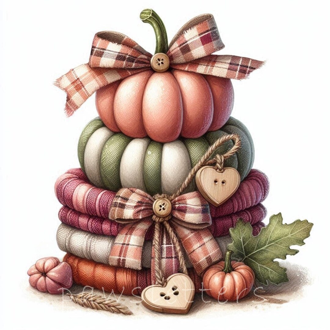 Stacked Pumpkin Clipart | Set of 10 | High Quality 300 DPI Jpegs ...