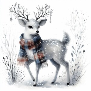 Winter Wonderland Deer Clipart | Set of 10 | High Quality 300 DPI Jpegs ...