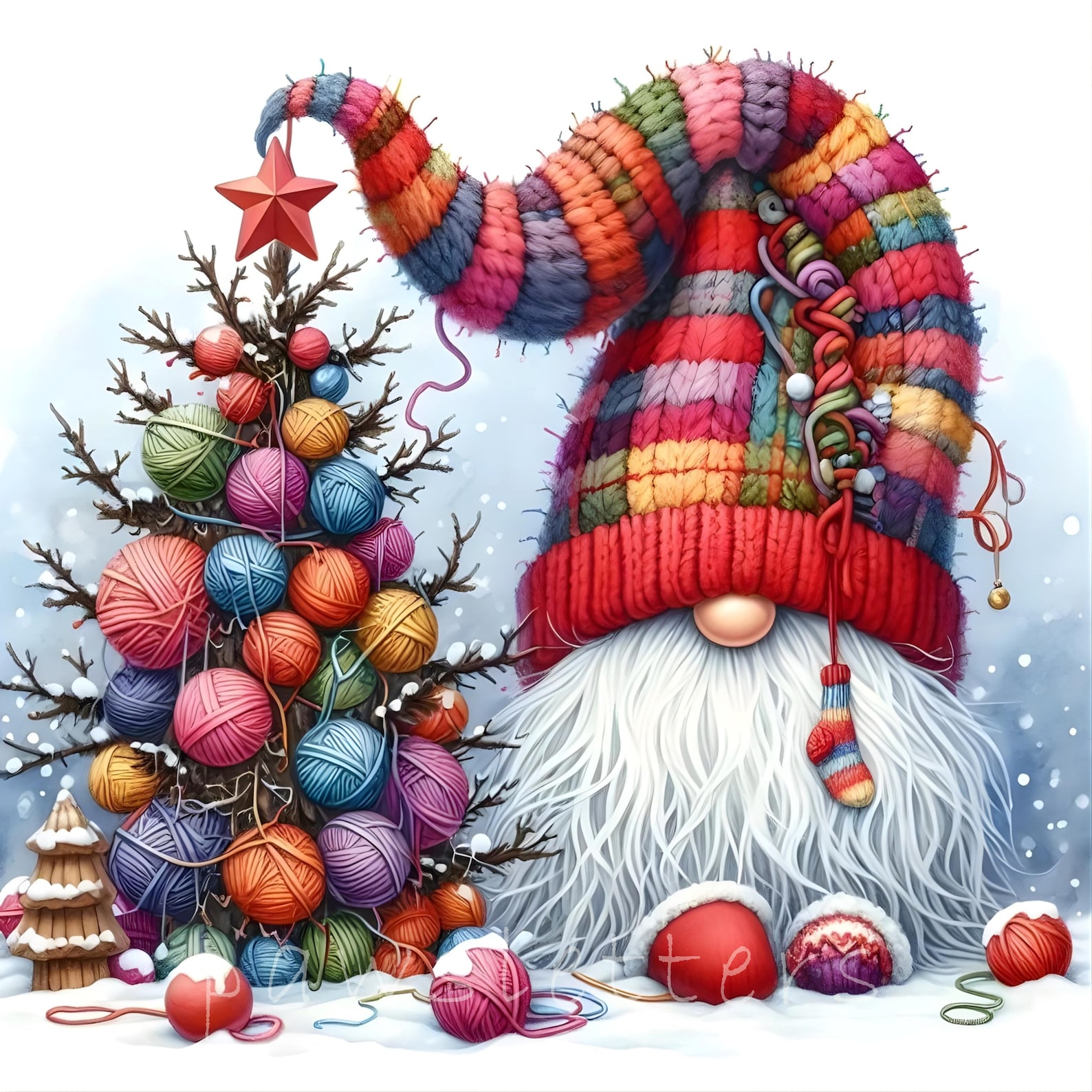 Christmas Tree Gnomes Clipart | 10 High Quality 300 DPI Jpegs ...