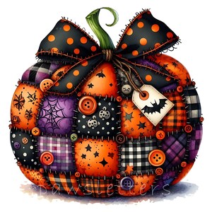 Halloween Plaid Pumpkin Clipart | Set of 13 | High Quality 300 DPI ...