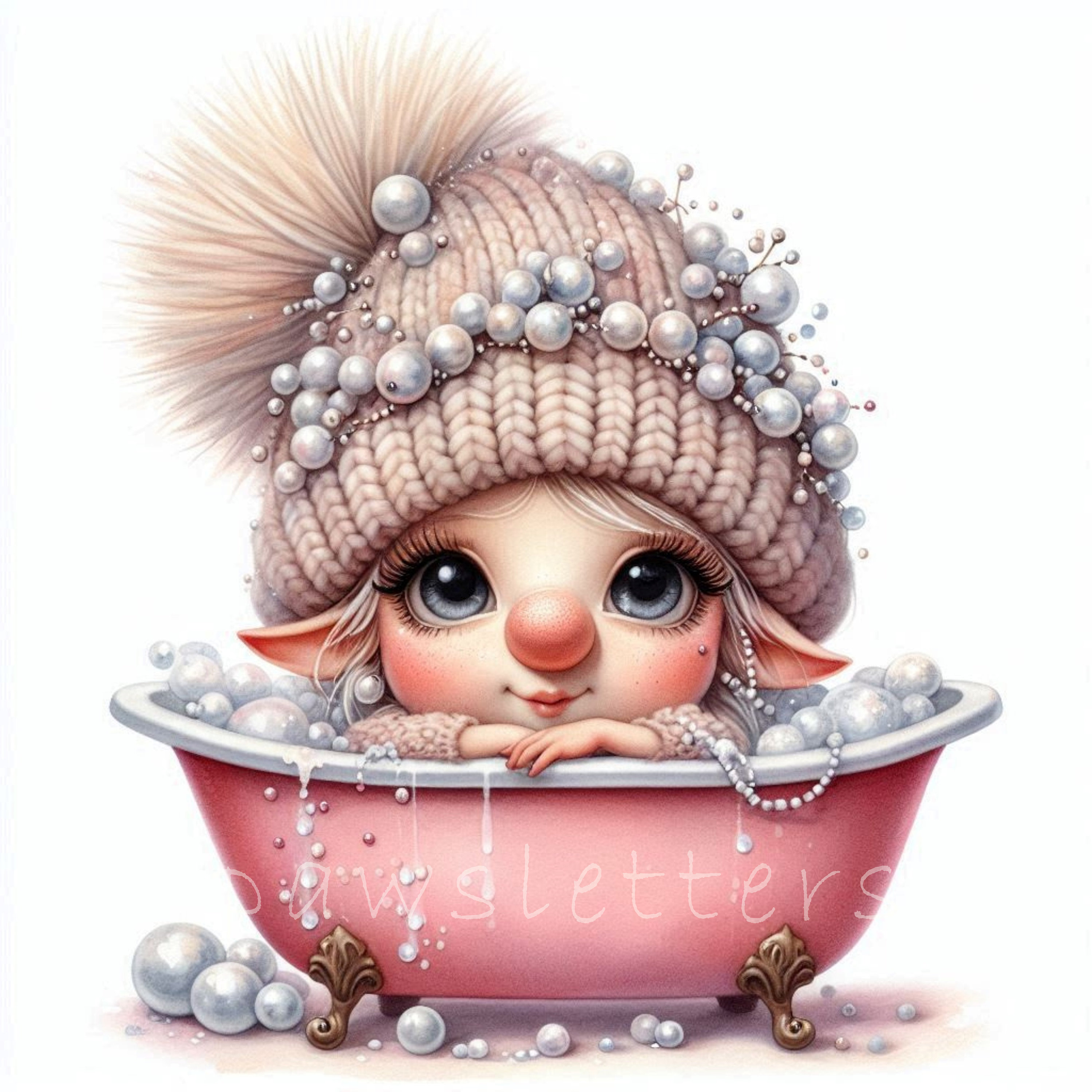 Cozy Bathtub Gnome Clipart Set of 10 High Quality 300 DPI Jpegs Spa Gift Gnomes Gnome Self-care ...