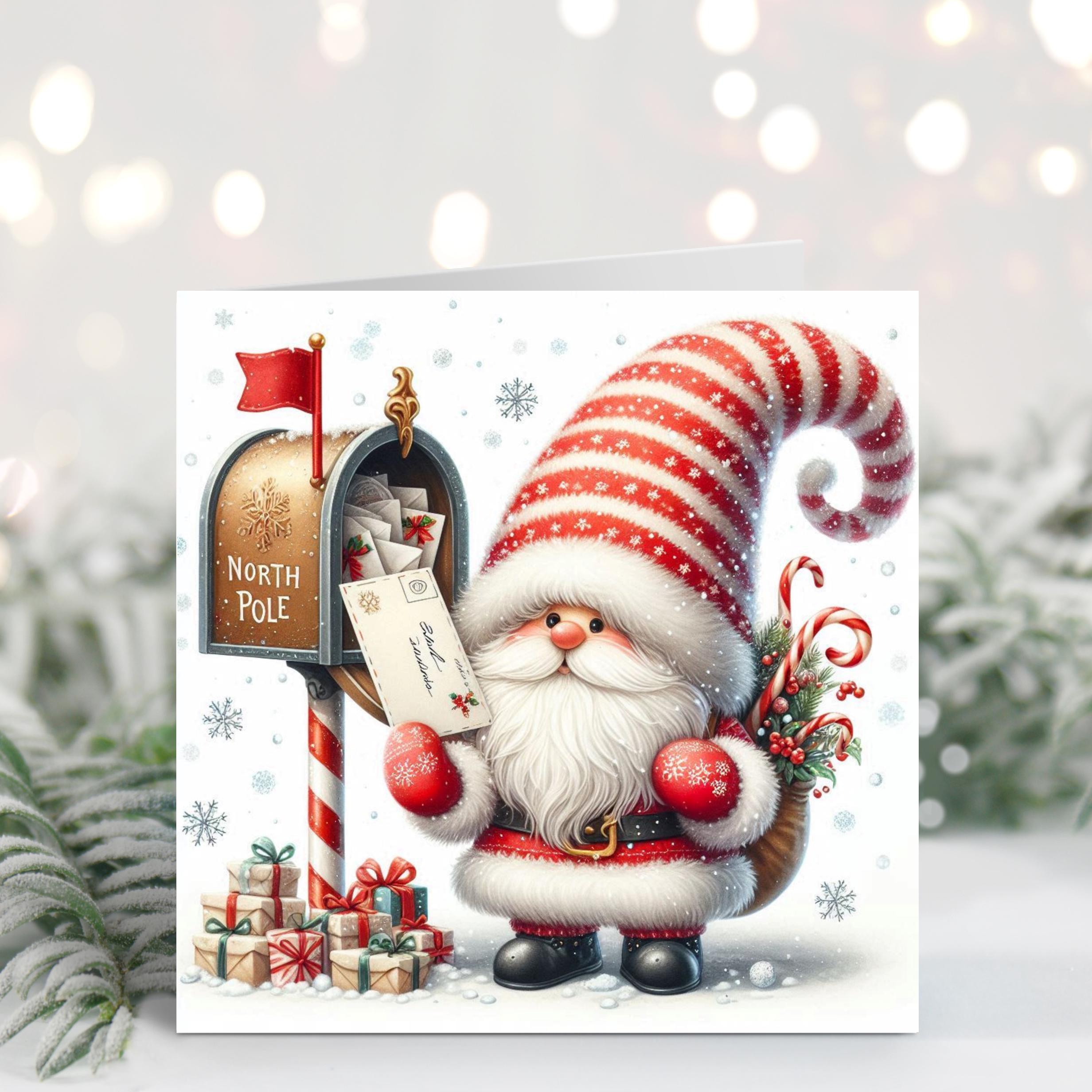 North Pole Mail Gnomes Clipart 10 High Res Watercolor Jpgs for Junk ...