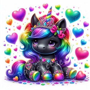 Valentines Unicorn Clipart Set of 10 High Quality 300 DPI Jpegs ...