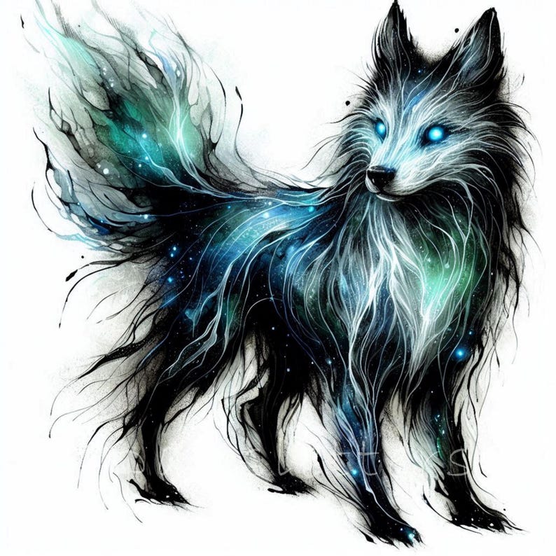 Glimmering Ghost Hound | Set of 10 | High Quality 300 DPI Jpegs ...
