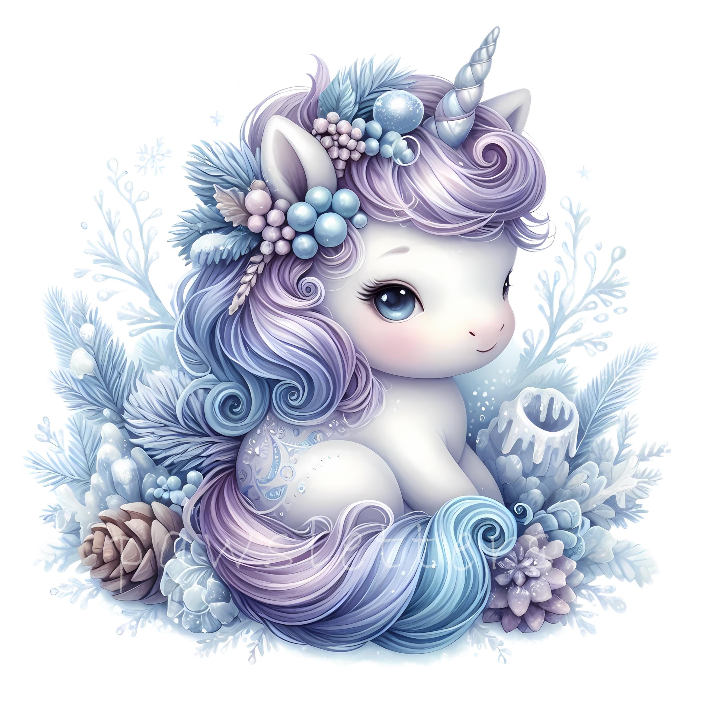 Winter Wonderland Unicorn Clip Art Set of 10 Pngs for Christmas ...