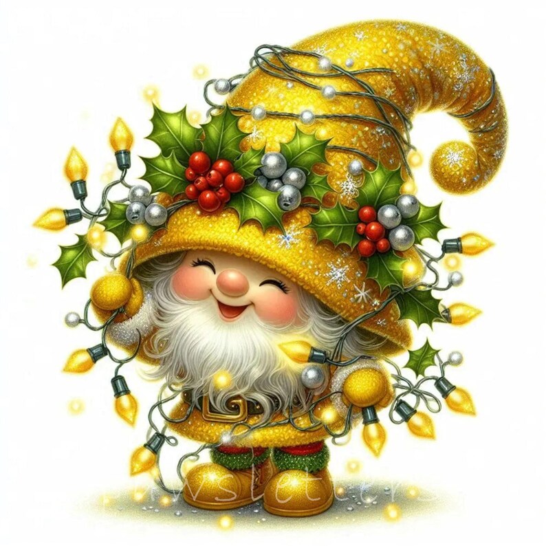 Winter Gnome Clipart | Set of 10 | High Quality 300 DPI Jpegs | Festive ...
