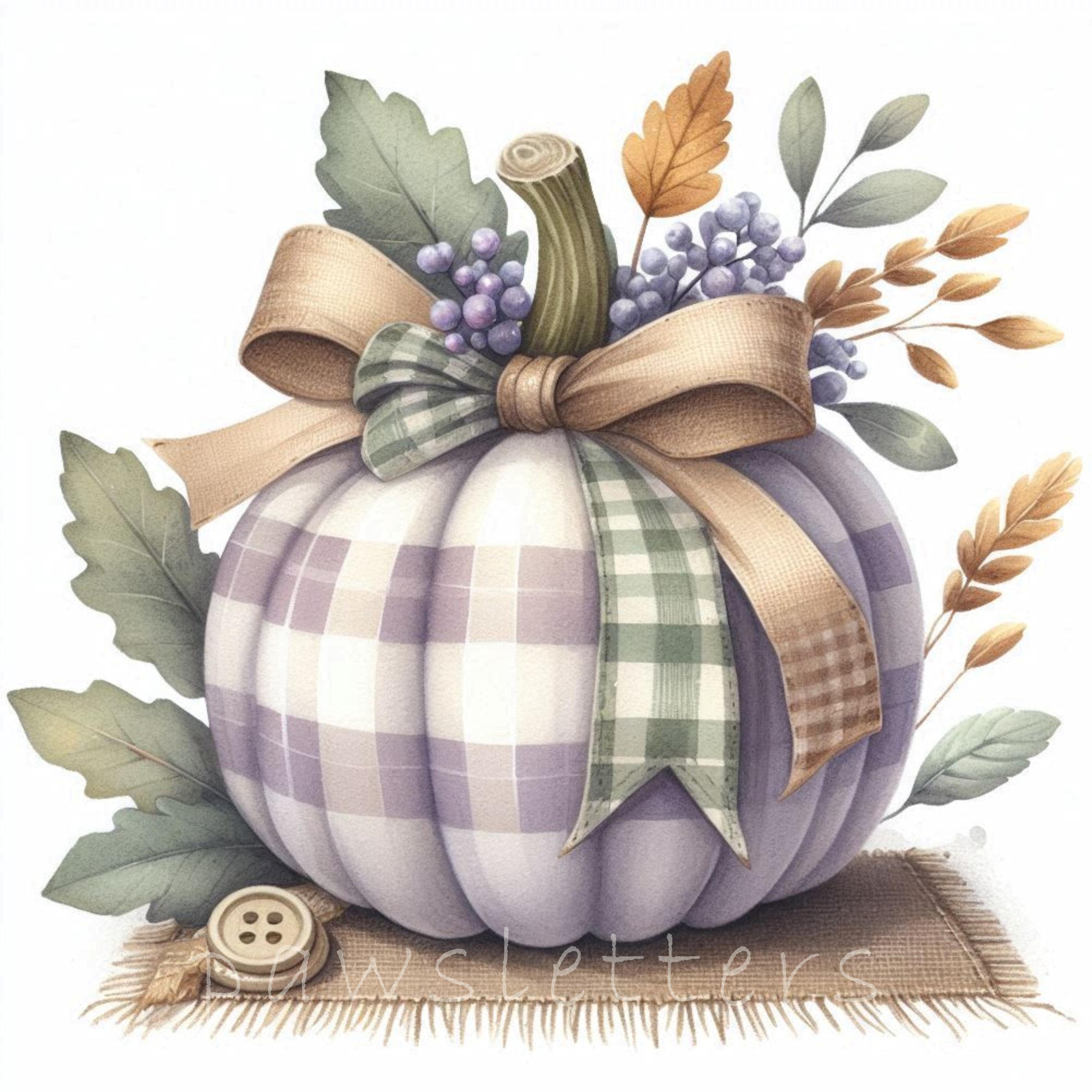Plaid Pumpkin Clipart | Set of 10 | High Quality 300 DPI Jpegs ...