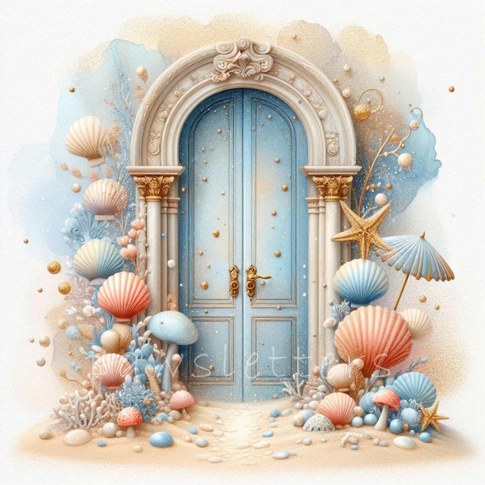 Beach Fairy Doors Clipart | Set of 10 | High Quality 300 DPI Jpegs ...