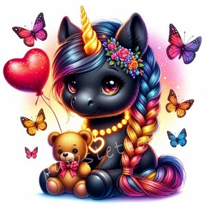 Valentines Unicorn Clipart Set of 10 High Quality 300 DPI Jpegs ...