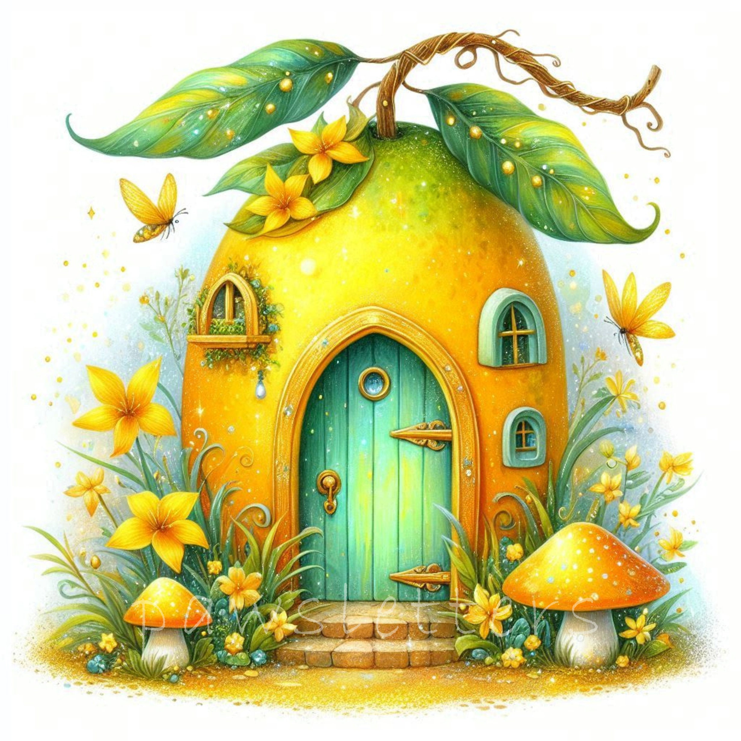 Mango Fairy House Clipart | Set of 10 | High Quality 300 DPI Jpegs ...