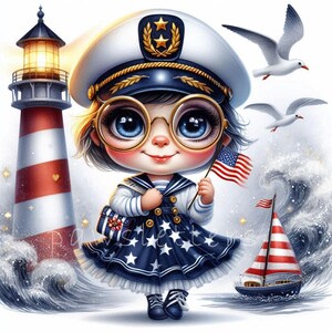 Patriotic Gnome Clipart Bundle, Fourth of July American Pride, 4th of ...