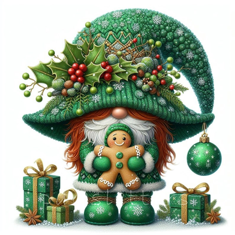 Christmas Gnome Clipart | Set of 10 | High Quality 300 DPI Jpegs | Cute ...