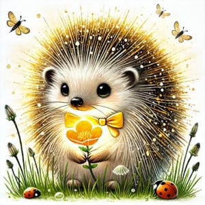 Sunbeam Hedgehog Clipart | Set of 10 | High Quality 300 DPI Jpegs ...