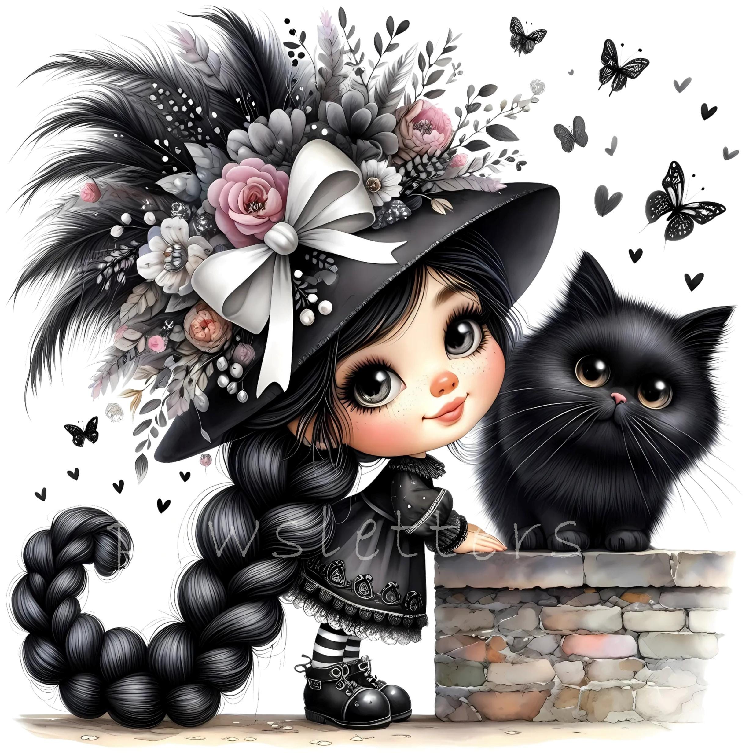 Gnome and Cat Clipart, 10 High Quality 300 DPI Jpgs, Nursery Art ...