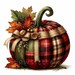 Plaid Pumpkin and Pinecones Clipart Set of 10 High Quality 300 DPI ...