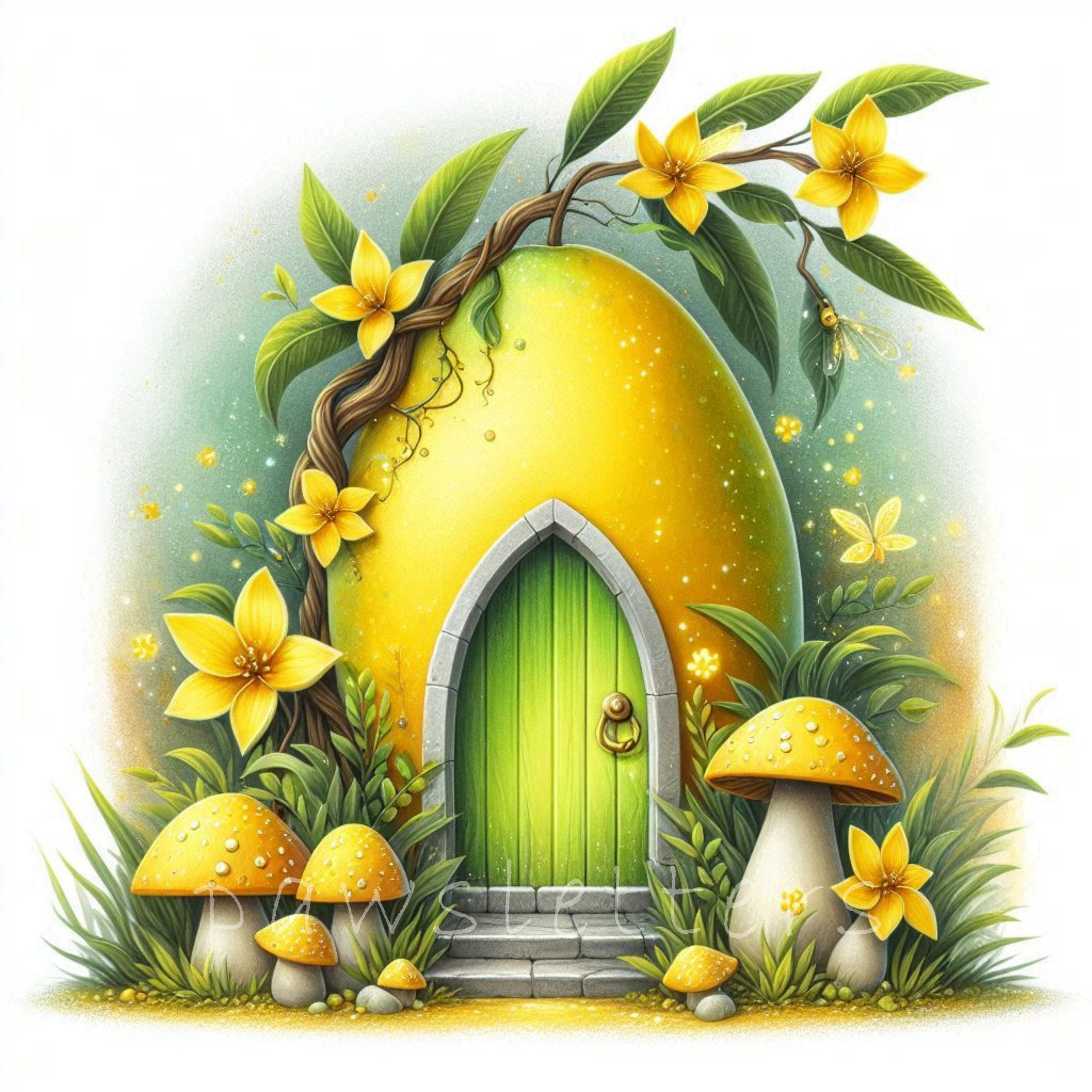 Mango Fairy House Clipart | Set of 10 | High Quality 300 DPI Jpegs ...