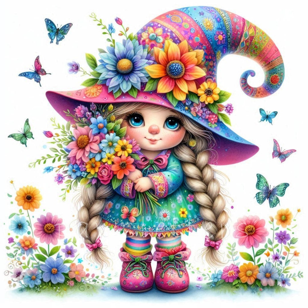 Watercolor Garden Gnomes Clipart | Set of 10 | High Quality 300 DPI ...