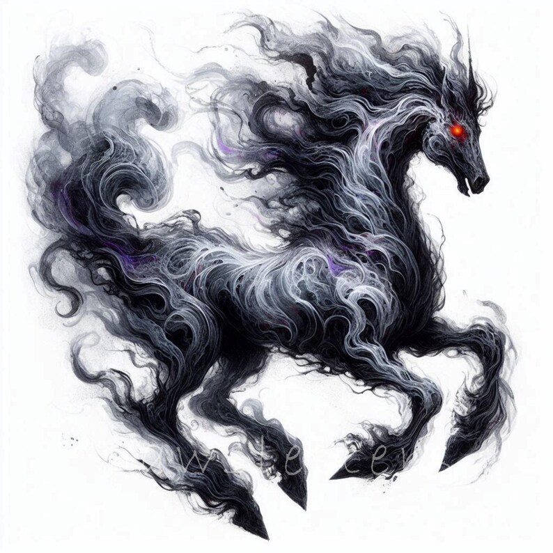 Nightmare Mare Clipart | Set of 10 | High Quality 300 DPI Jpegs ...