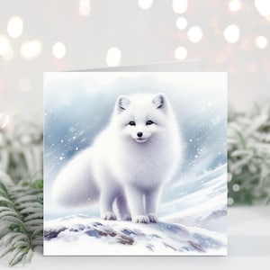Wintery Arctic Fox Clipart 10 High Res Watercolor Jpgs for Junk Journal ...