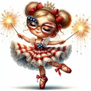 Patriotic Gnome Clipart Bundle, Fourth of July American Pride, 4th of ...