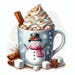 Holiday Hot Cocoa Mug Clipart 10 High Res Watercolor Jpgs Winter Hot ...