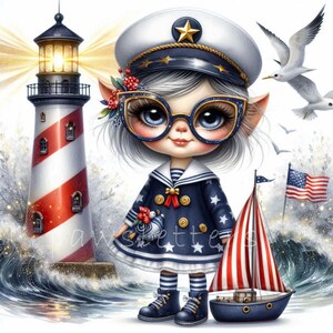 Patriotic Gnome Clipart Bundle, Fourth of July American Pride, 4th of ...