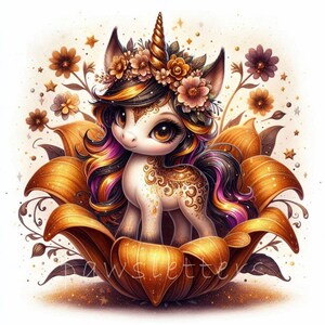 Baby Unicorn Watercolor Clipart | Set of 10 | High Quality 300 DPI ...