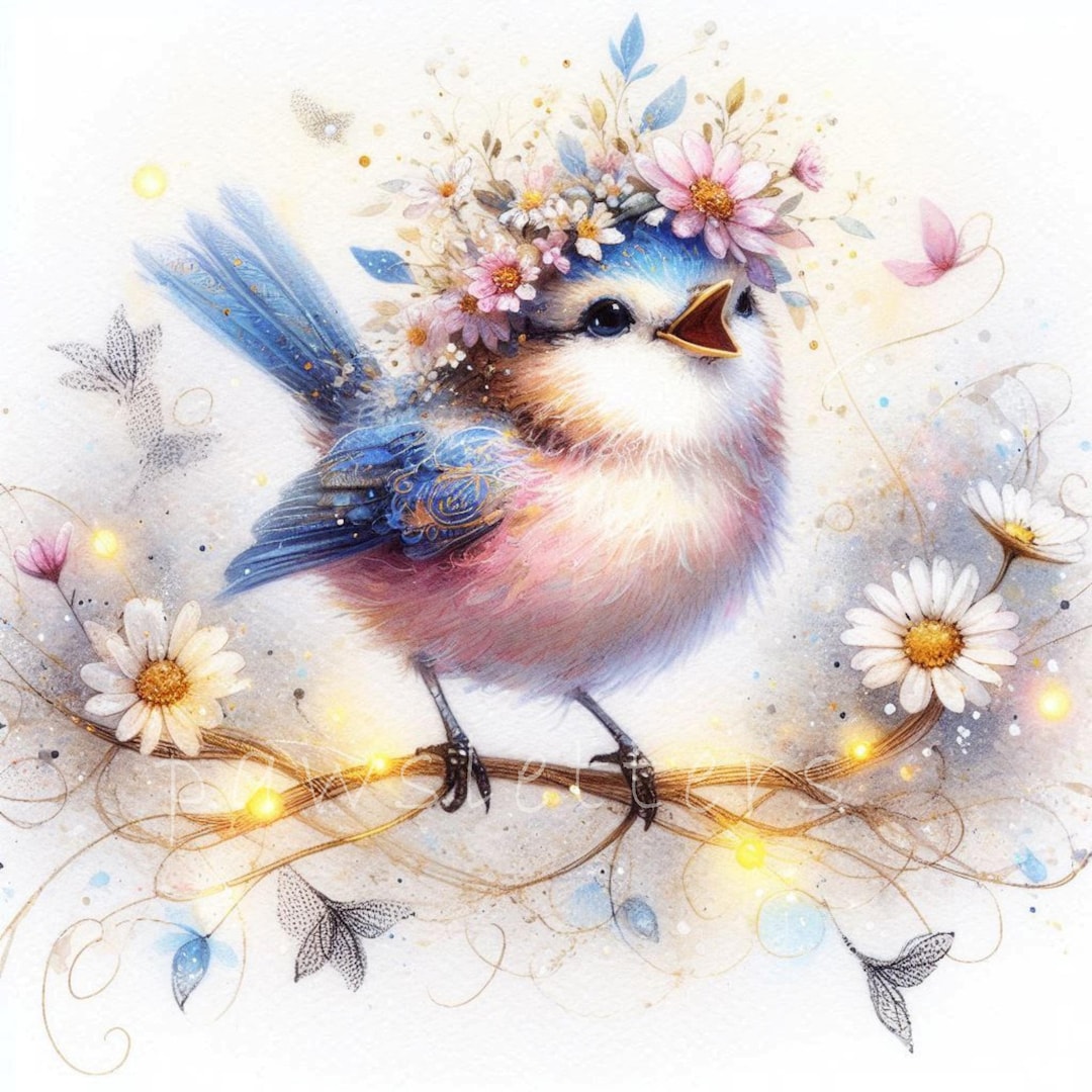 Rainbow Songbird Clipart | Set of 10 | High Quality 300 DPI Jpegs ...