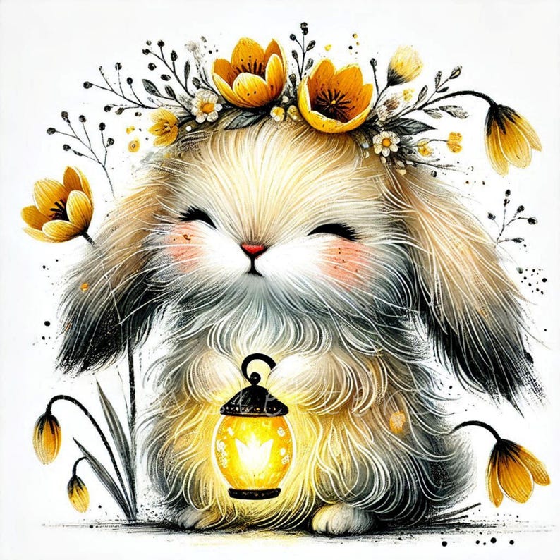 Buttercup Bunny Clipart | Set of 10 | High Quality 300 DPI Jpegs ...