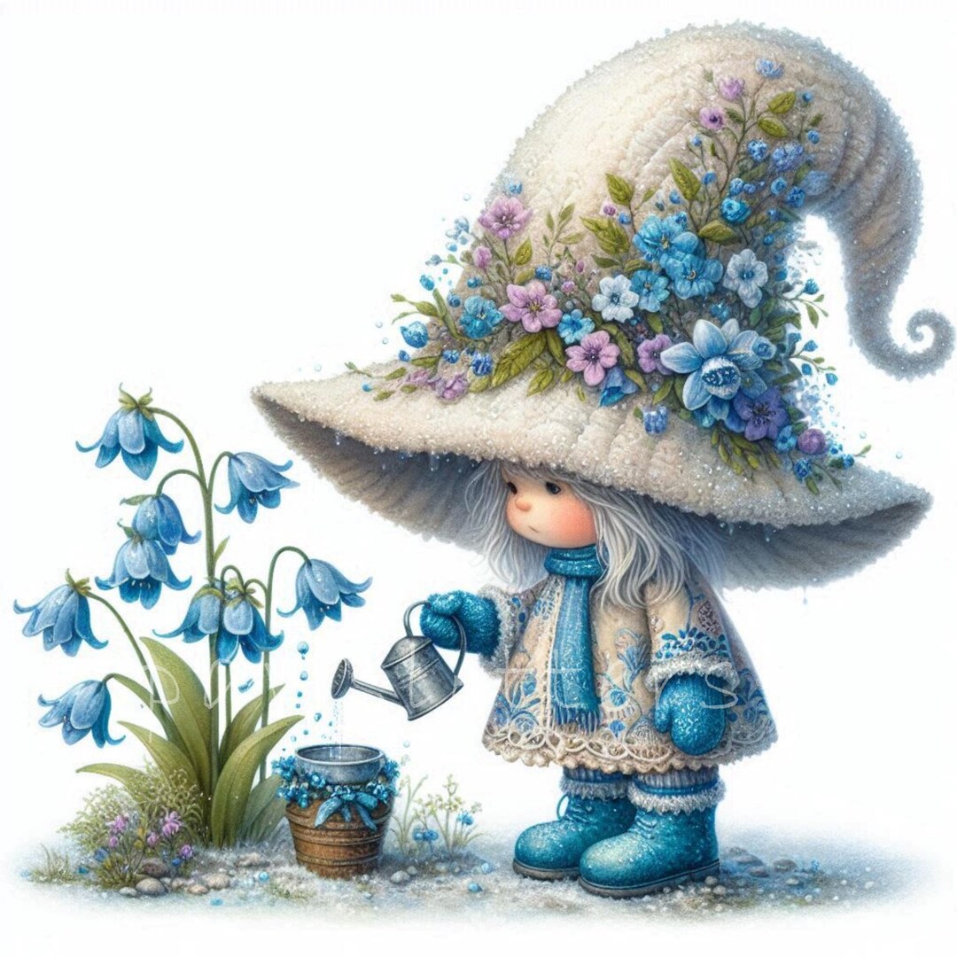 Spring Gnomes Clipart | Set of 10 | High Quality 300 DPI Jpegs ...