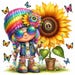 Groovy Floral Gnomes Clipart | Set of 10 | High Quality 300 DPI Jpegs ...