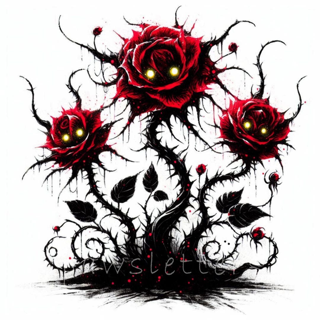 Vampiric Rose Vines | Set of 10 | High Quality 300 DPI Jpegs | Spooky ...