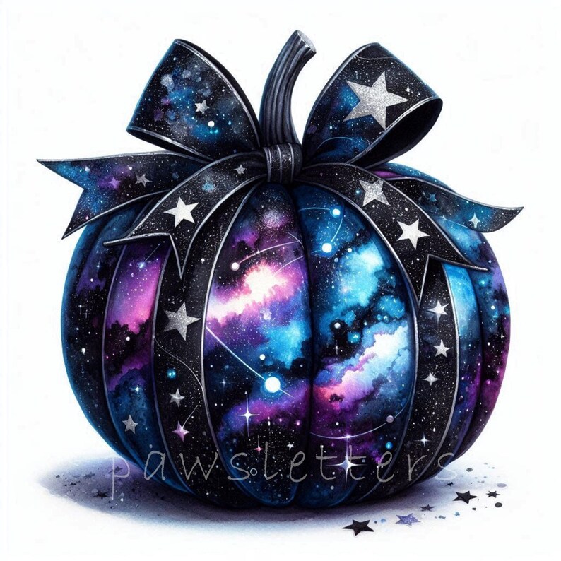 Galaxy Pumpkin Clipart | Set of 10 | High Quality 300 DPI Jpegs ...