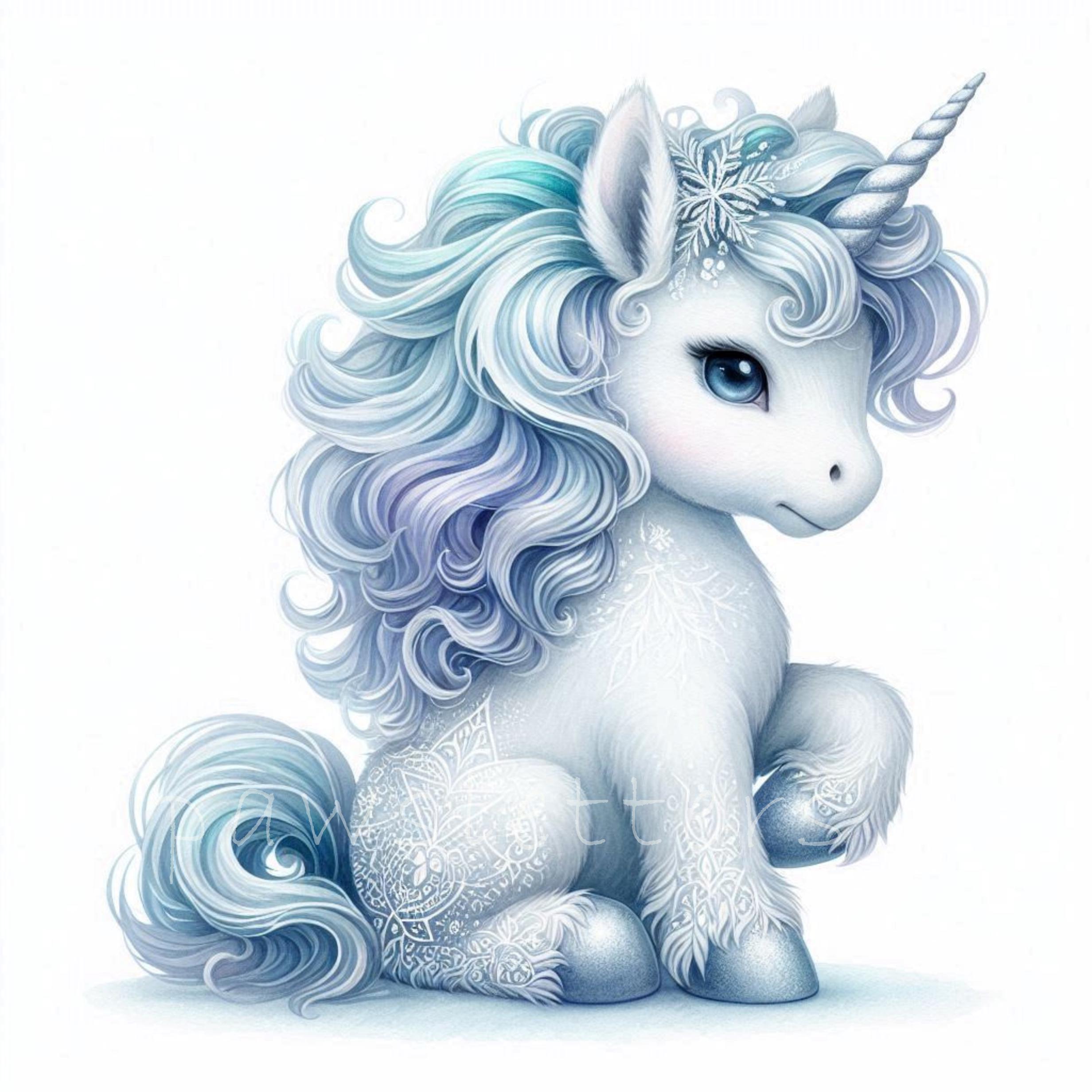 Frosty Ice Unicorn Clipart Set of 10 High Quality 300 DPI Jpegs ...