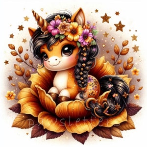 Baby Unicorn Watercolor Clipart | Set of 10 | High Quality 300 DPI ...