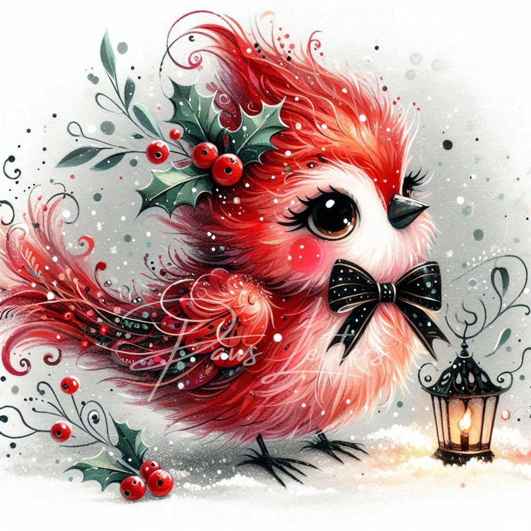 Christmas Animals Clip Art 10 High Res Watercolor Jpgs Winter Animals ...