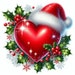 Christmas Red Hearts Clipart | Set of 10 | High Quality 300 DPI Jpegs ...