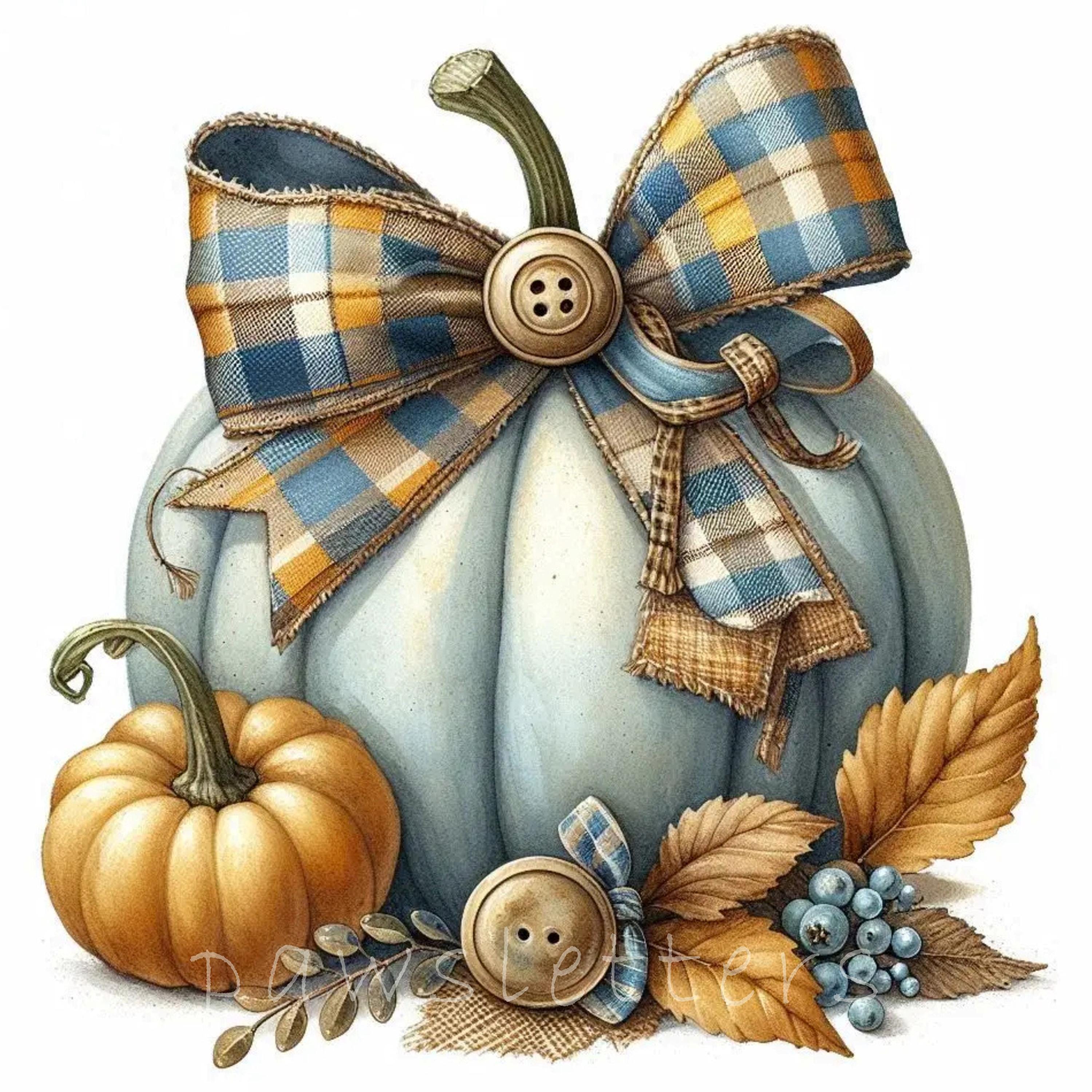 Plaid Pumpkin Clipart | Set of 10 | High Quality 300 DPI Jpegs ...