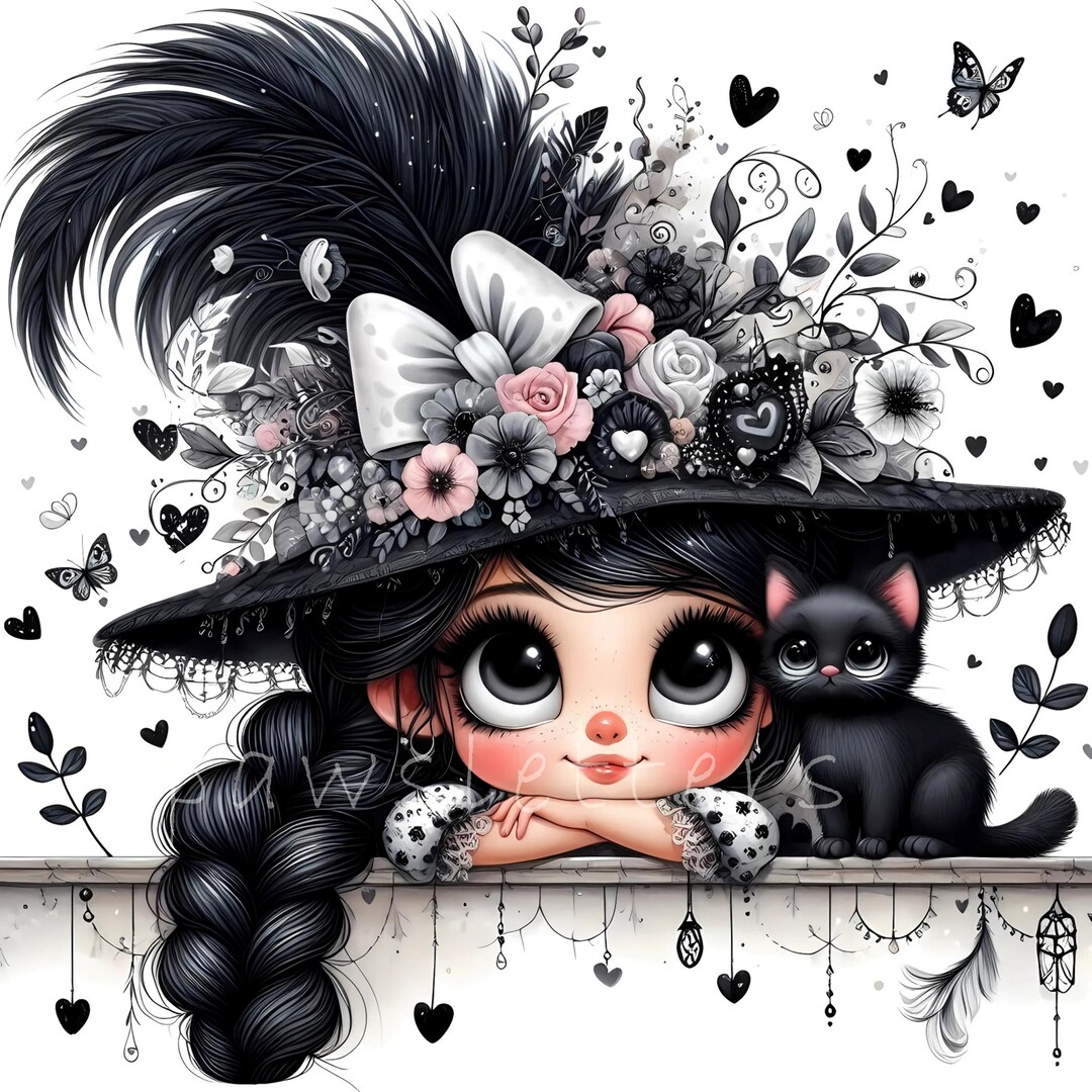 Gnome and Cat Clipart, 10 High Quality 300 DPI Jpgs, Nursery Art ...