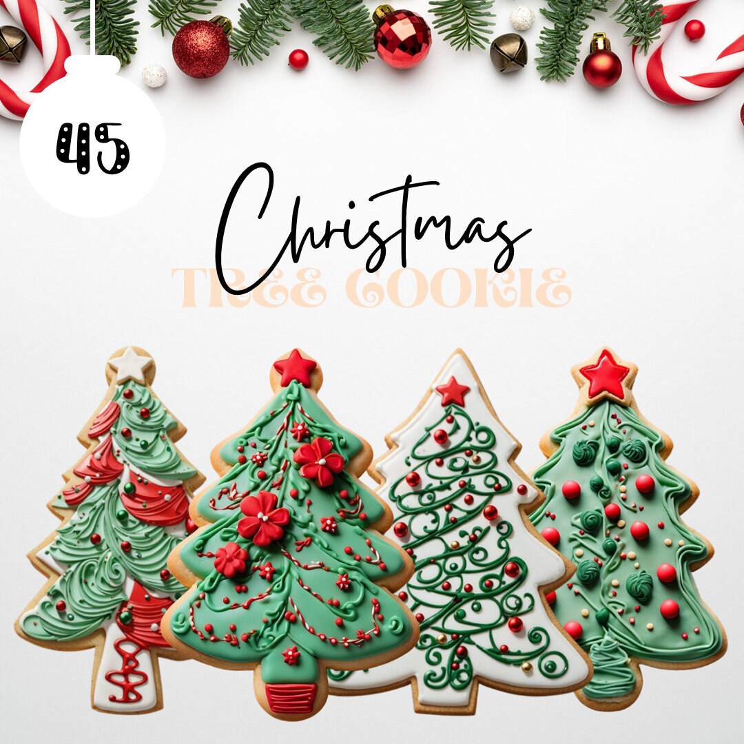 Christmas Tree Clipart Bundle, Christmas Tree Clipart, COMMERCIAL USE ...